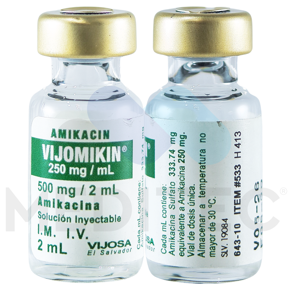 VIJOSA VIJOMIKIN 250mg/ml (AMIKACINA 500mg/2ml I.M./I.V) | Website Prime