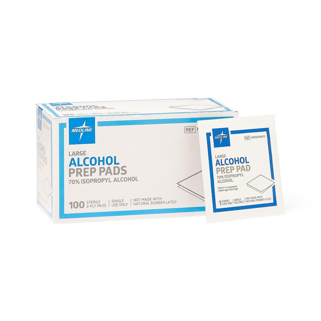 MEDLINE ALCOHOL PREP PAD 70% ISOPROPYL REF/MDS090670 | Website Prime