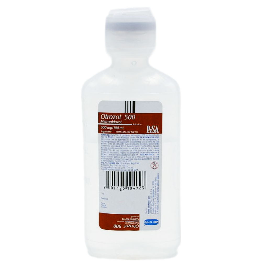 PISA OTROZOL (METRONIDAZOL 500MG/100ML ) X FCO 100ML | Website Prime