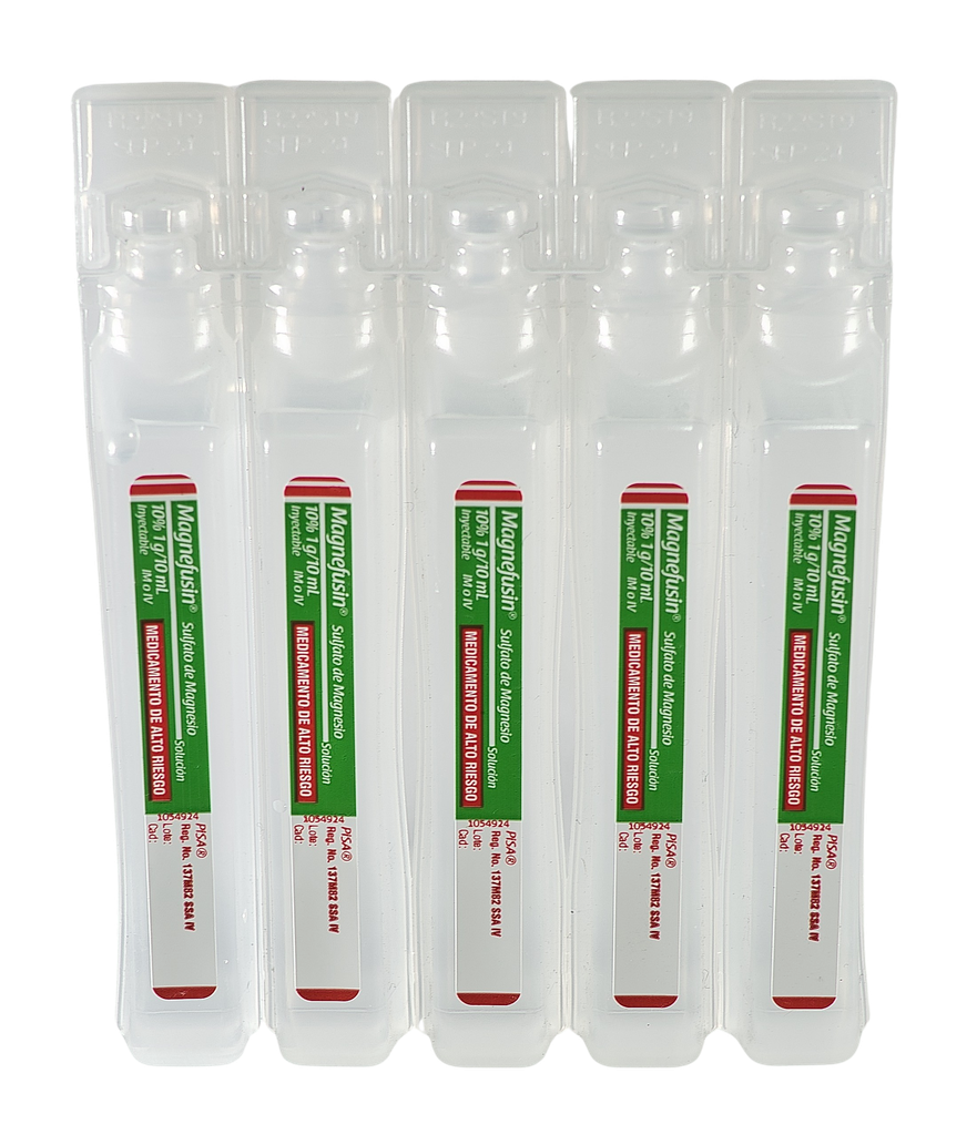 PISA MAGNEFUSIN (SULFATO DE MAGNESIO) 10% 1G/10ML I.M/I.V X AMP ...